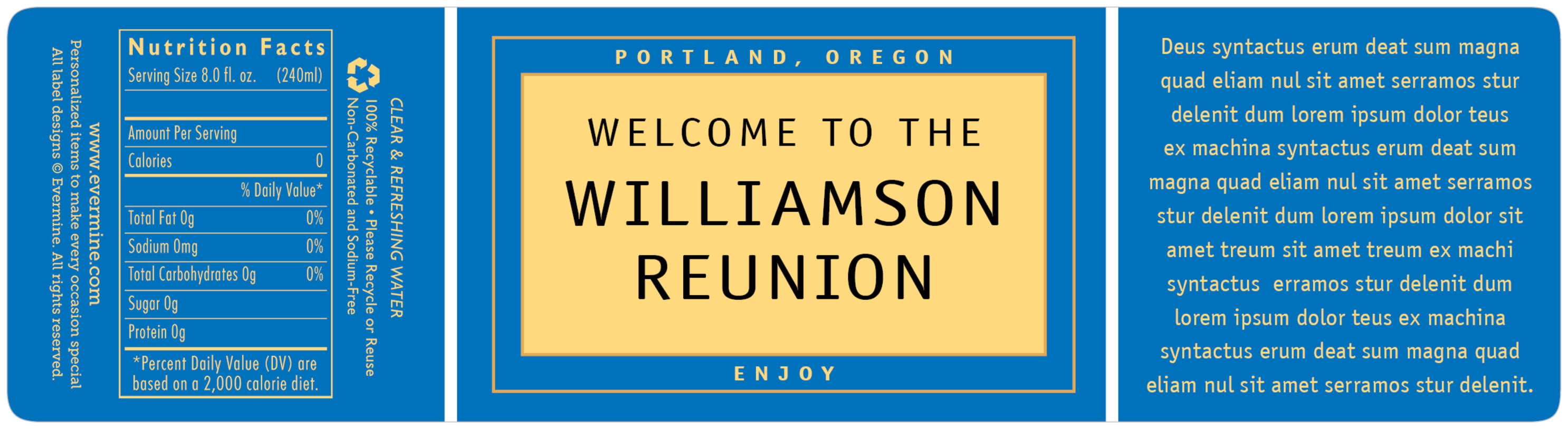 Library | Custom Shape Roll Labels | Bottled Water Labels | Evermine