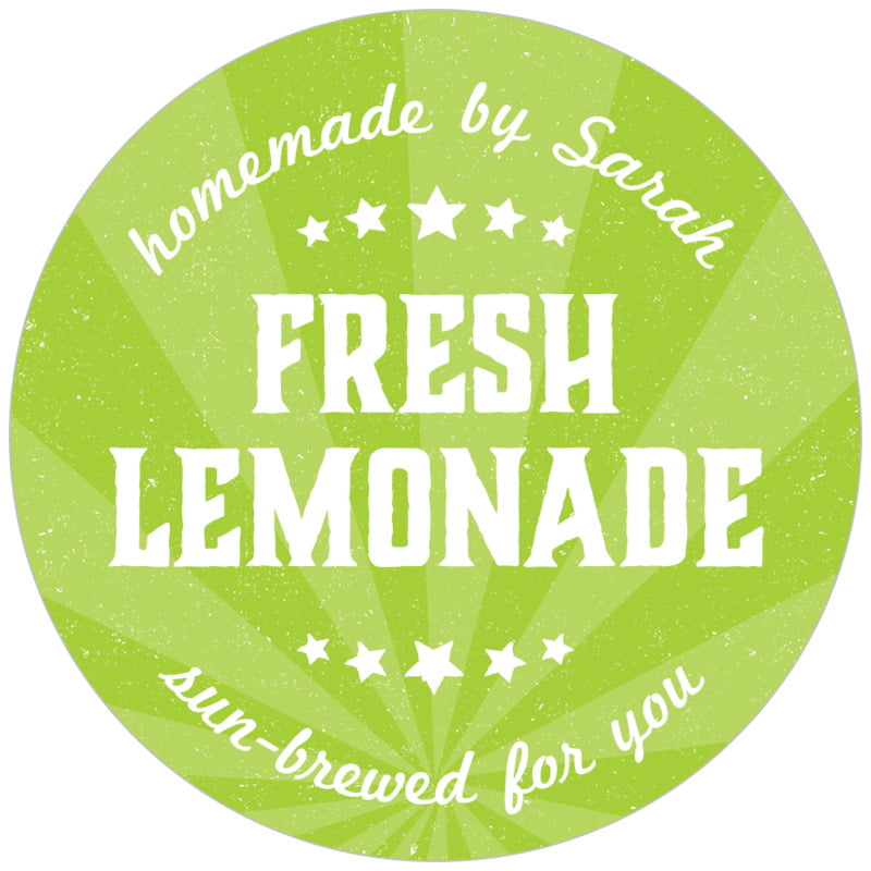 Lemonade Stand | Canning Labels | Circle Labels | Evermine